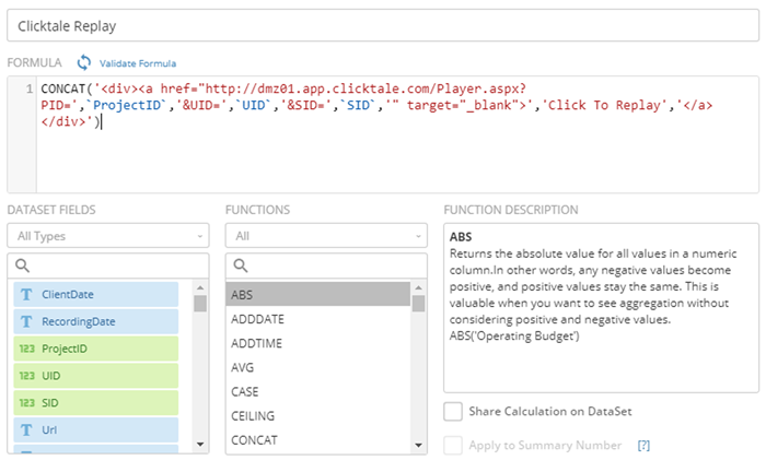 Connecting to Clicktale Data in Domo