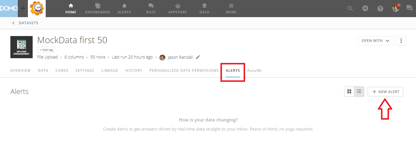Triggering a Campaign from a Domo DataSet Alert