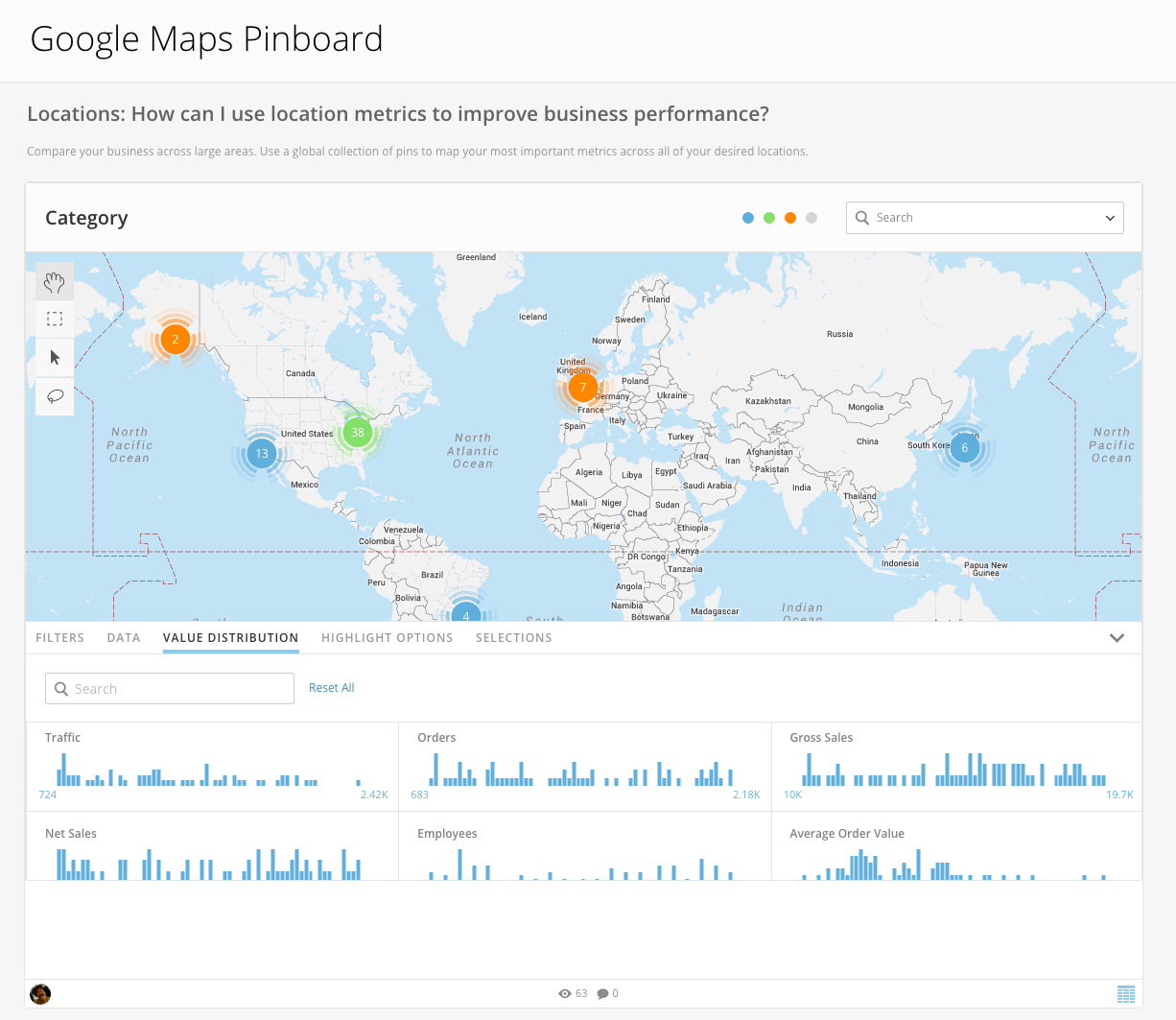 Google Maps Pinboard App