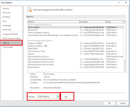 Using the Domo Excel Plugin