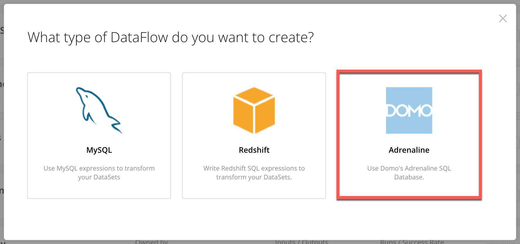Creating an Adrenaline DataFlow