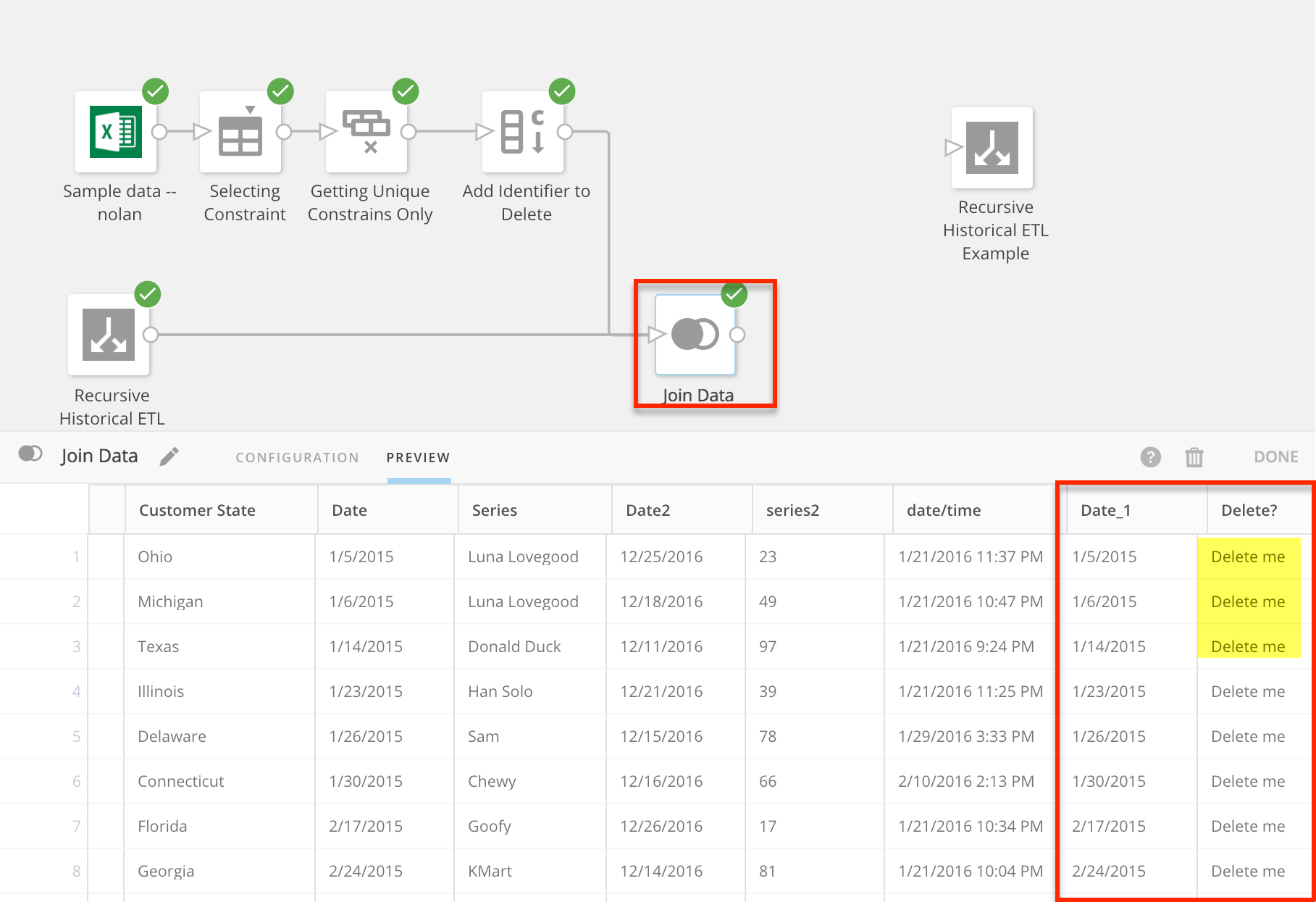 Creating a Recursive/Snapshot Old Magic ETL DataFlow