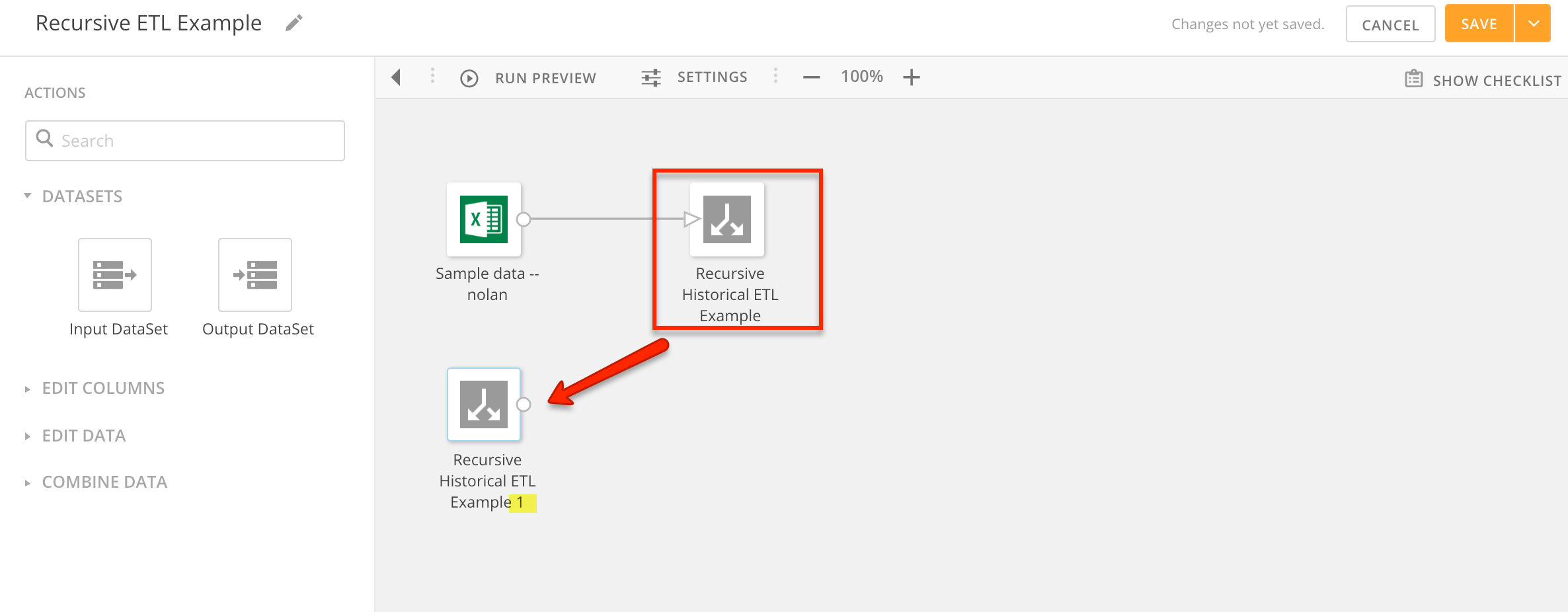 Creating a Recursive/Snapshot Old Magic ETL DataFlow