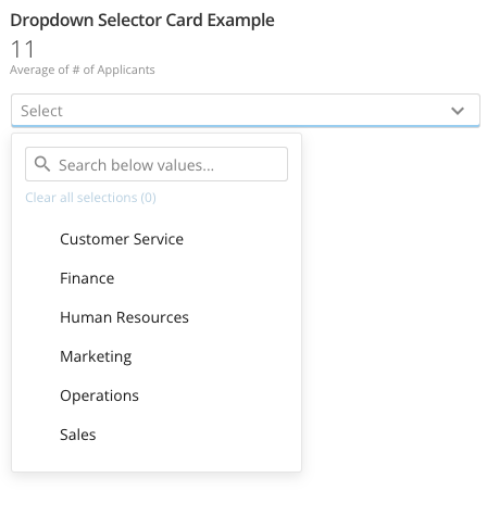 Dropdown Selector Card