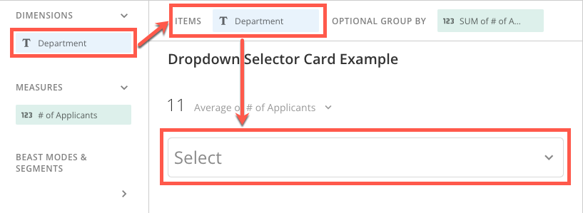 Dropdown Selector Card