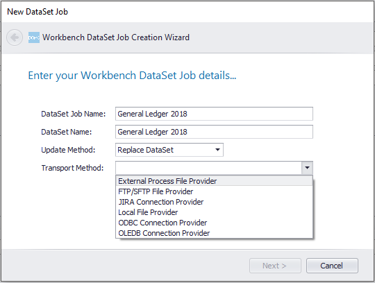 Using the External Process File Provider in Workbench 4