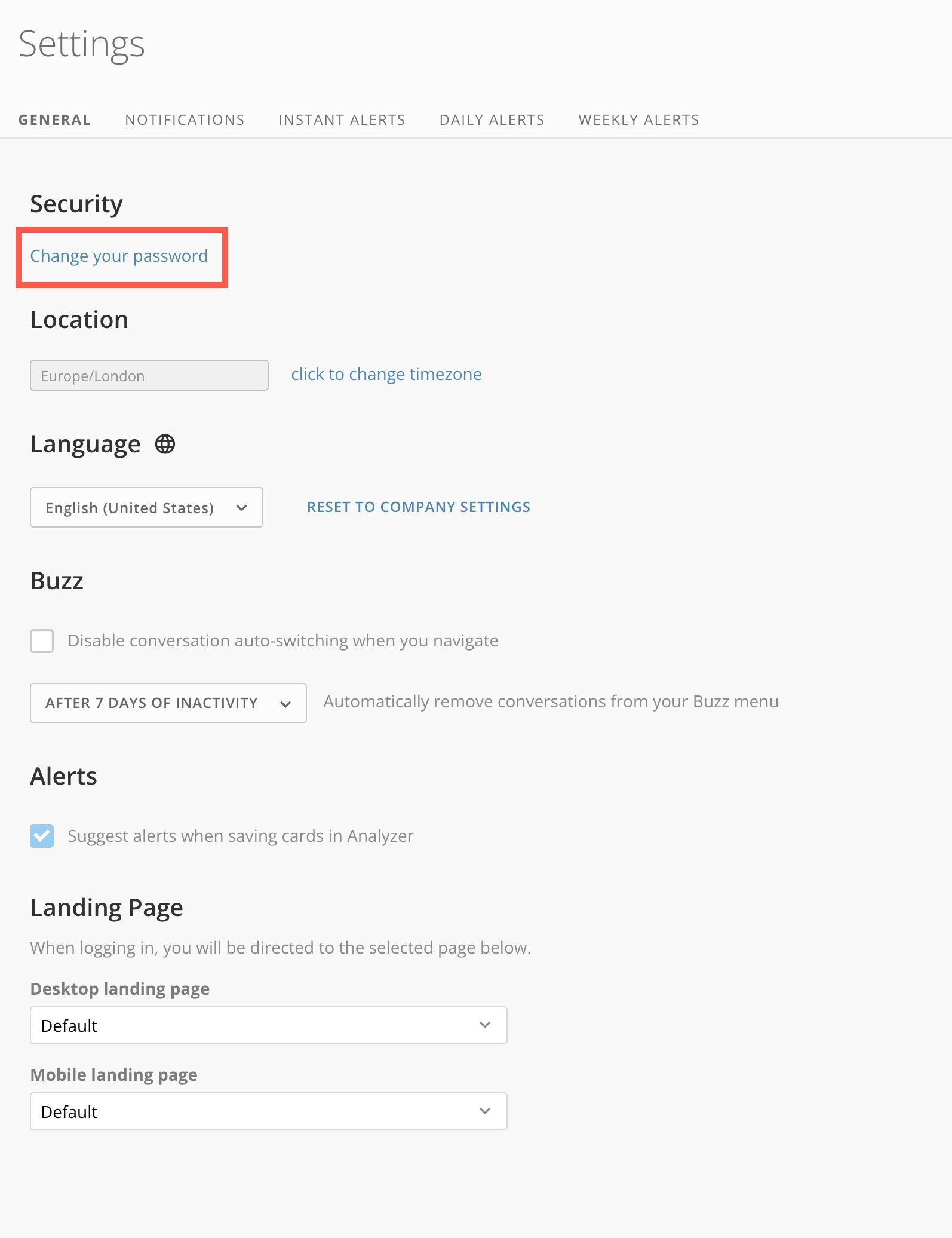 Change Your Password