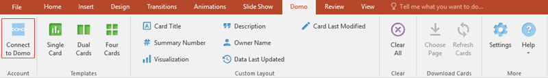 Using the Domo PowerPoint Plugin