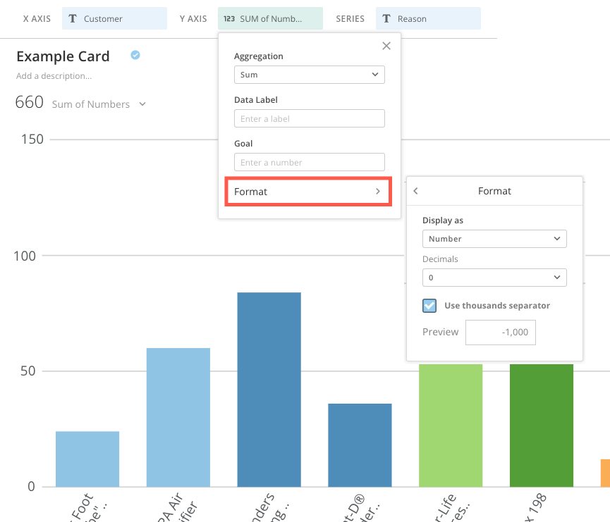 Format Values in Your Chart