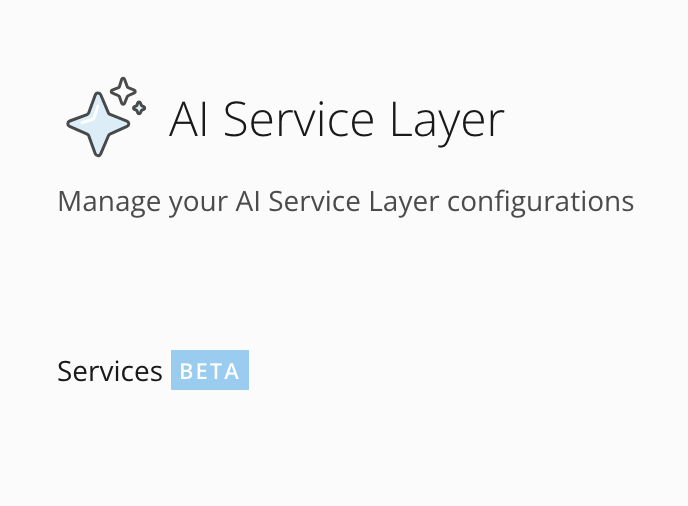 AI Service Layer Settings