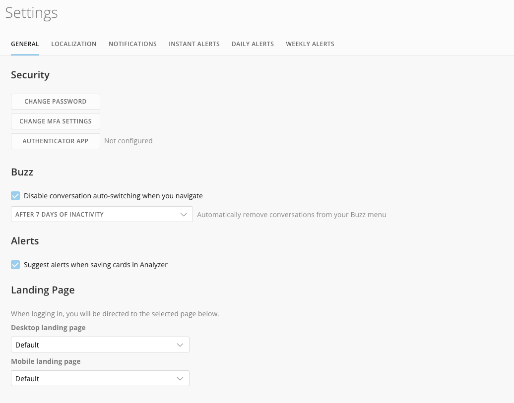 Configuring Notification and Alert Settings