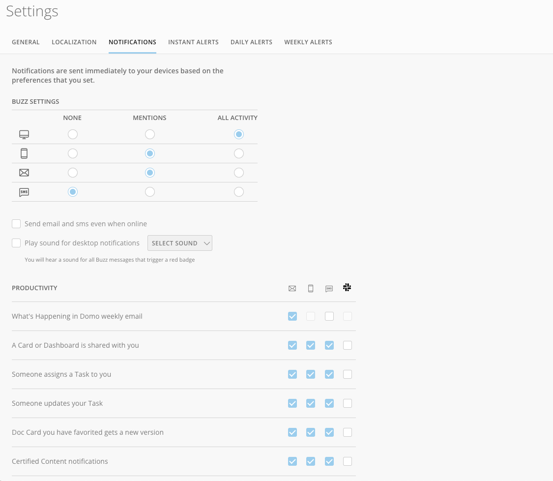 Configuring Notification and Alert Settings