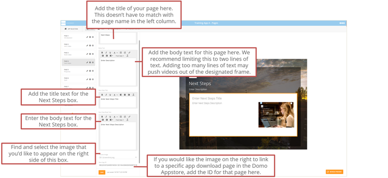 Add and Design App Pages in CourseBuilder