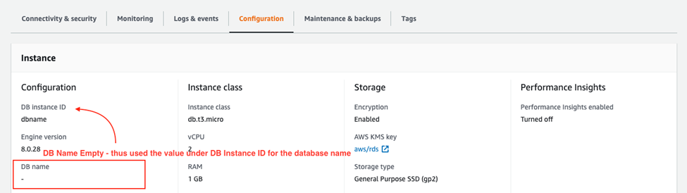Amazon RDS connector