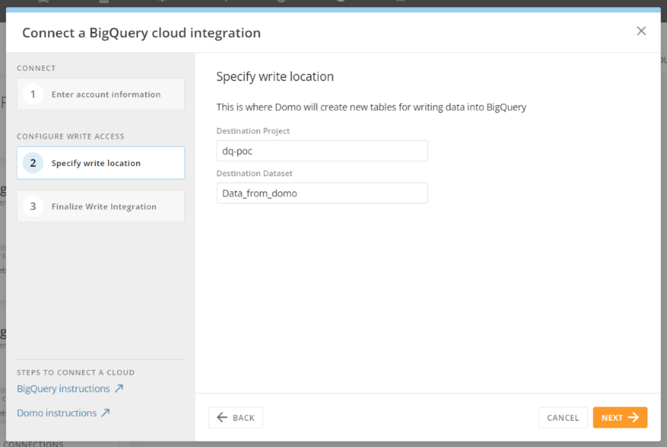 Register Google BigQuery with Cloud Amplifier