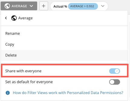 Page Filters and Filter Views on Dashboards
