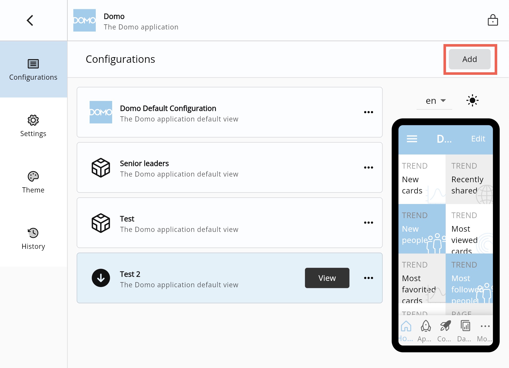 Customize Domo Mobile App