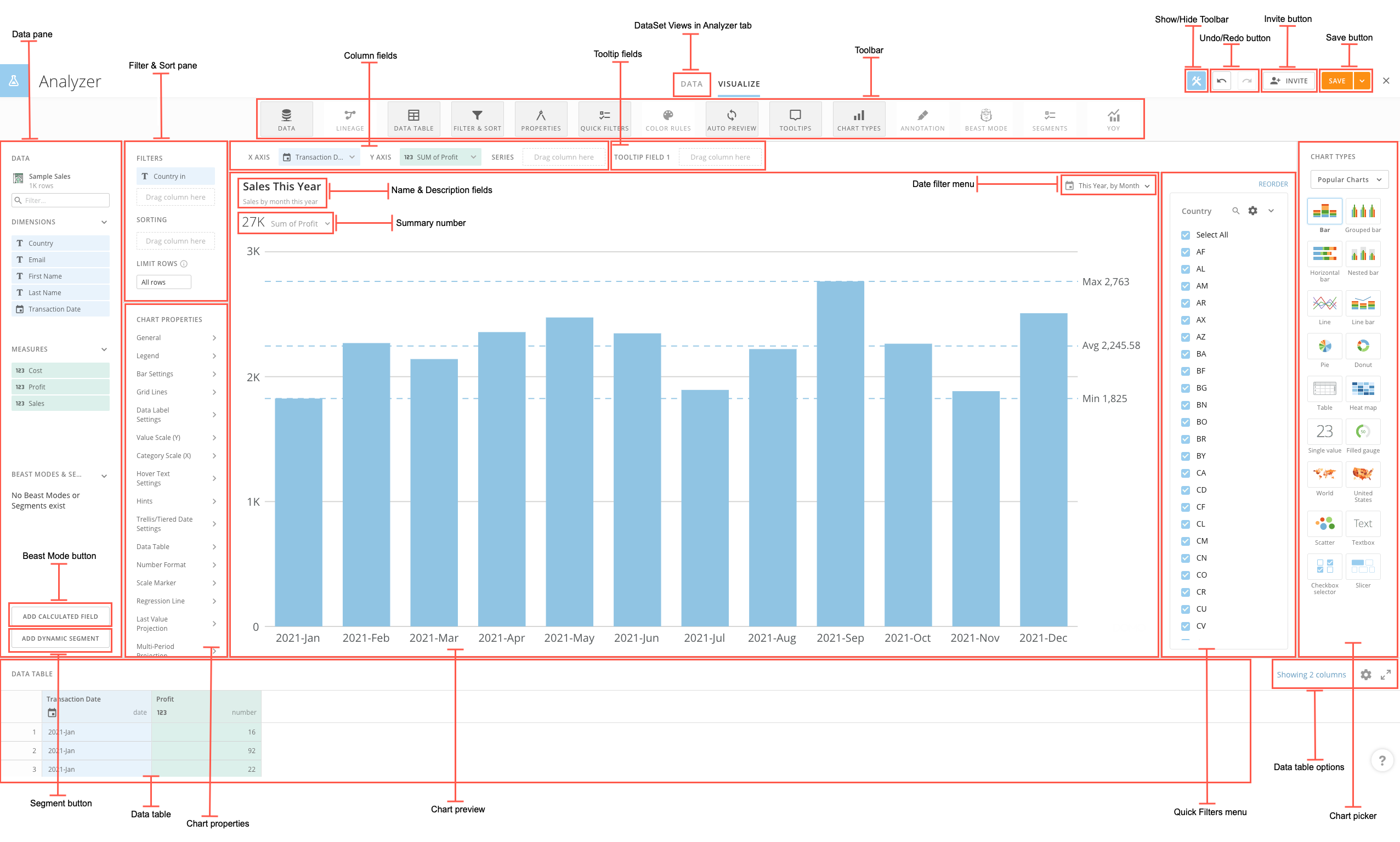 Analyzer Layout