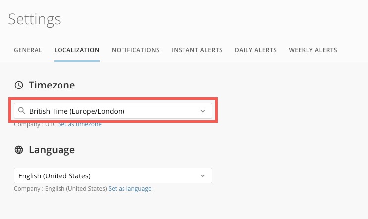 Time Zone Formatting