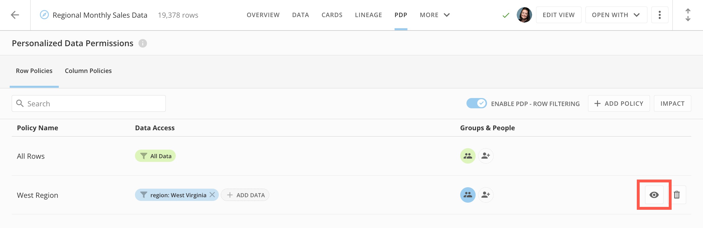 Personalized Data Permissions (PDP)