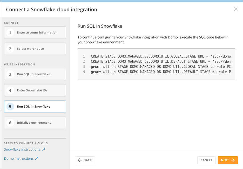 > Domo on Snowflake (RECOMMENDED)