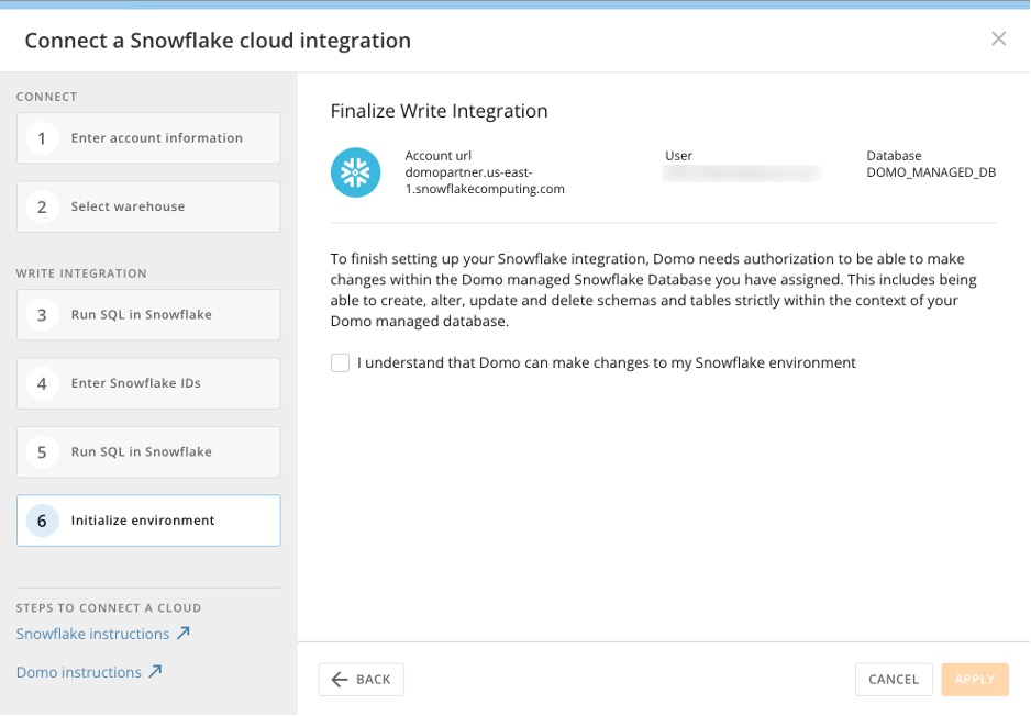 > Domo on Snowflake (RECOMMENDED)