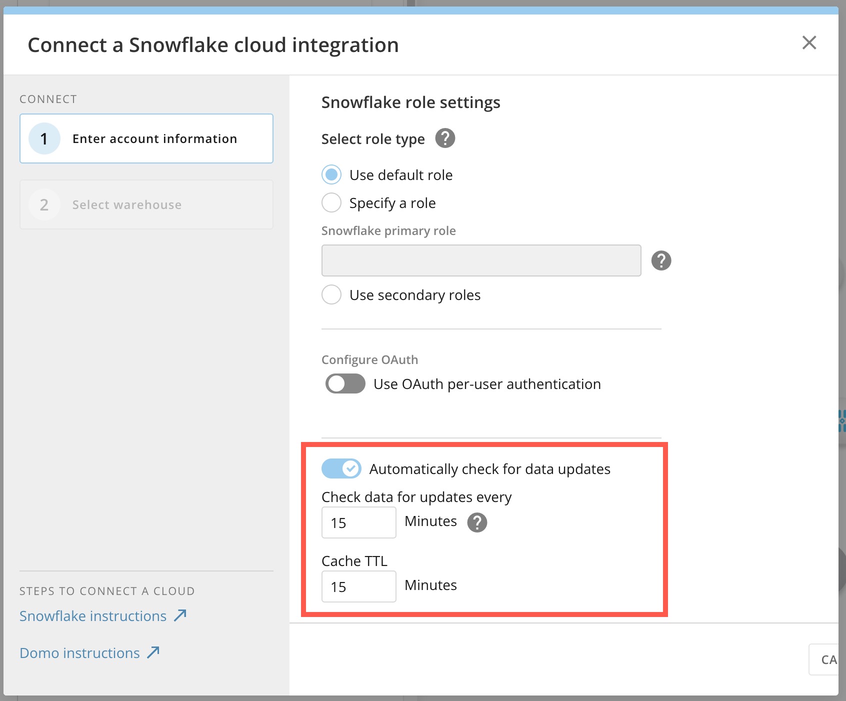 > Domo on Snowflake (RECOMMENDED)