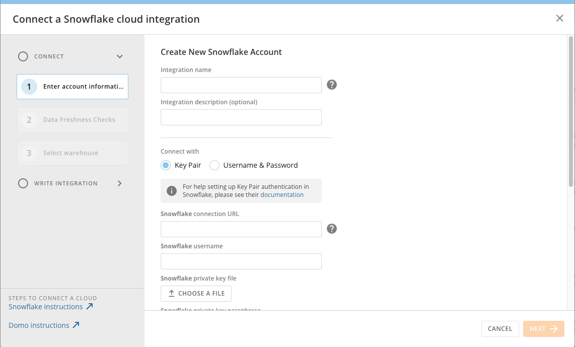 > Domo on Snowflake (RECOMMENDED)
