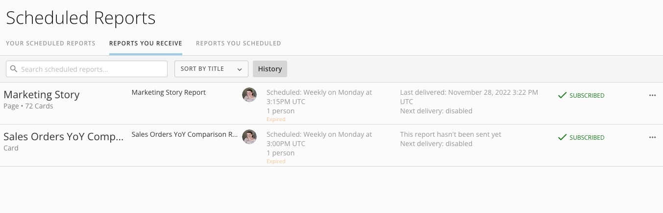 Scheduled Reports | Overview
