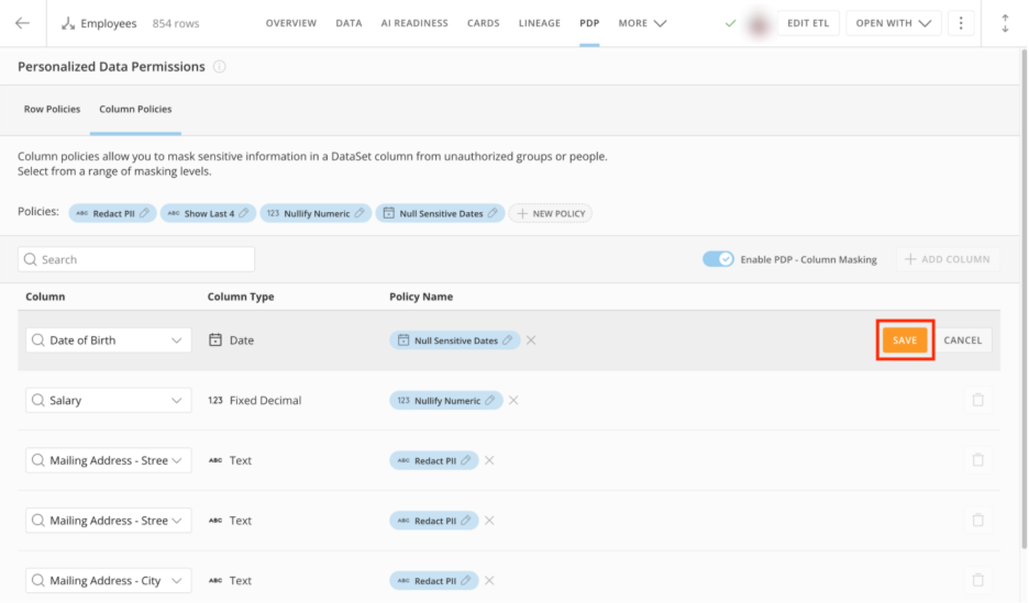 Personalized Data Permissions (PDP)