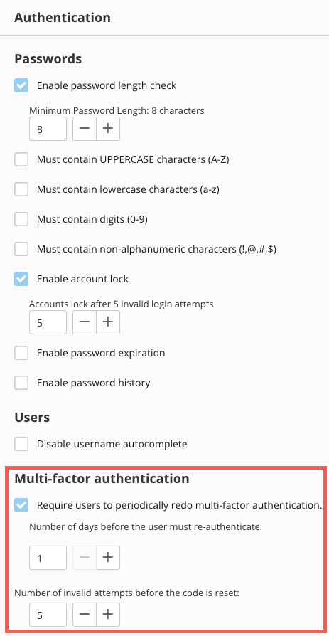 Turning on Multi-Factor Authentication