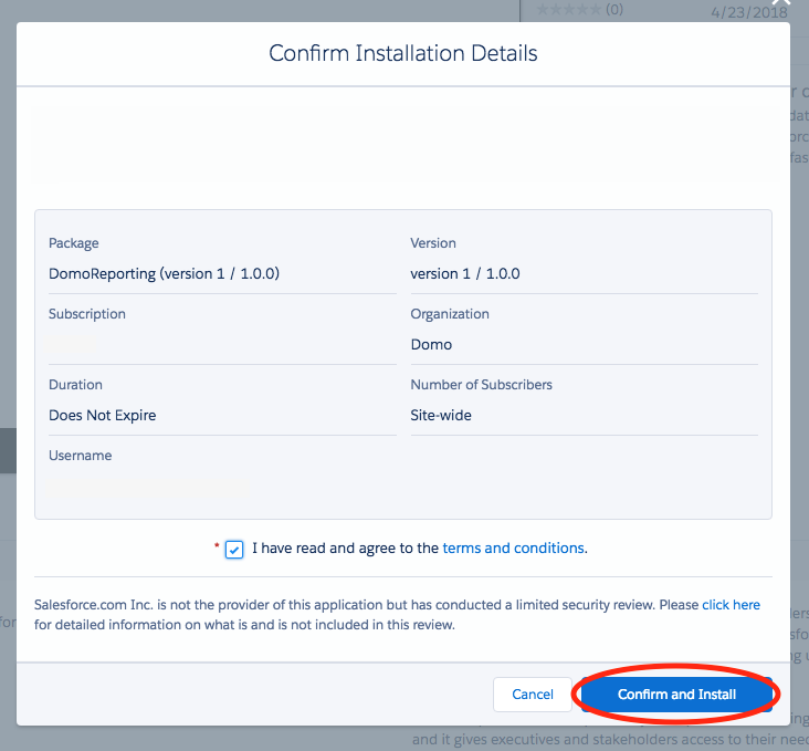 Installing Salesforce's Domo Connector Package