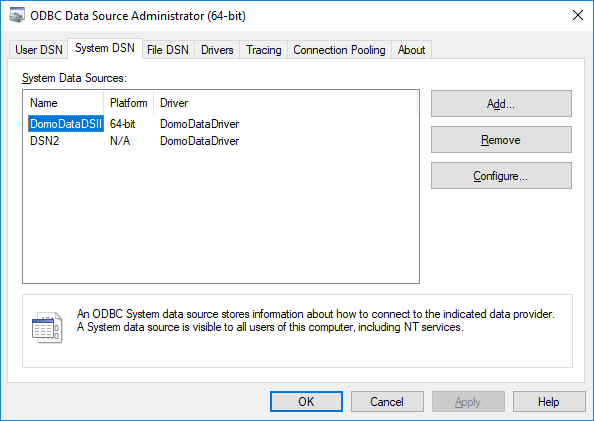 Domo Odbc Data Driver