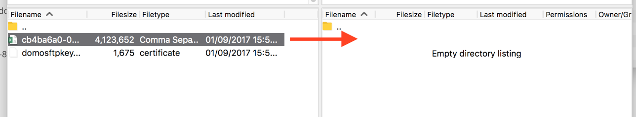 CSV SFTP Push Connector