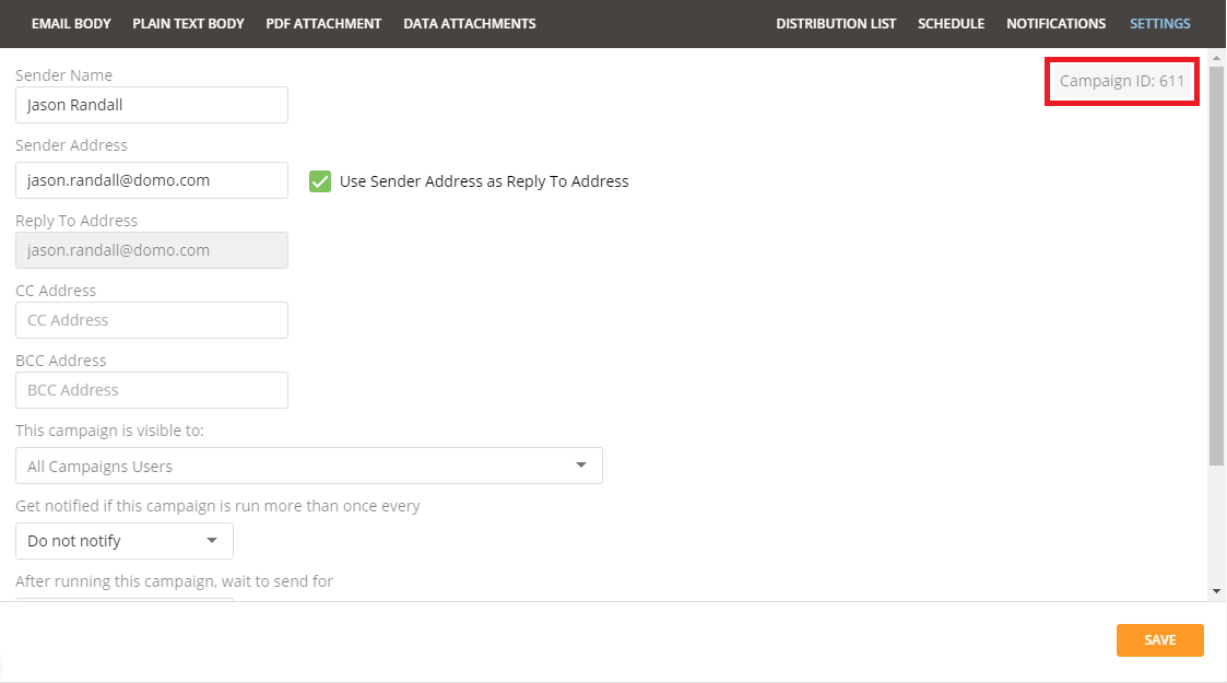 Triggering a Campaign from a Domo DataSet Alert
