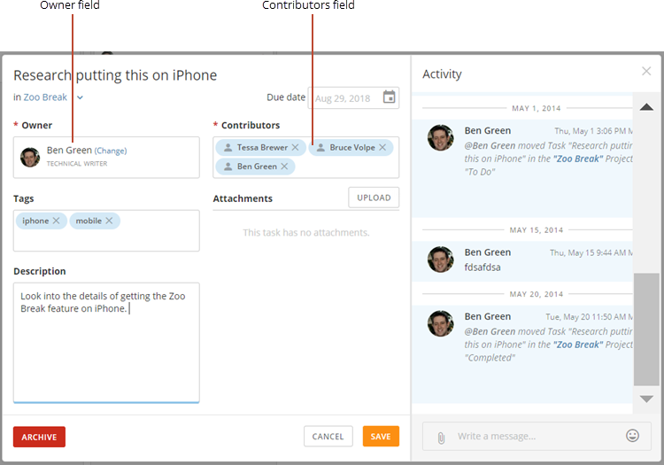 Creating and Assigning Project Tasks