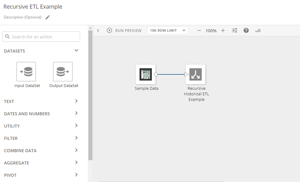 Creating a Recursive/Snapshot DataFlow in Magic ETL