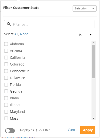 Adding Filters to Your Chart