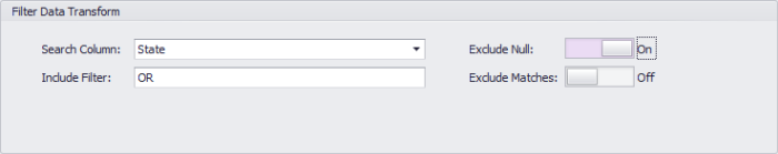 Filtering Columns in Workbench 4
