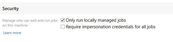 Workbench 4 Security Options