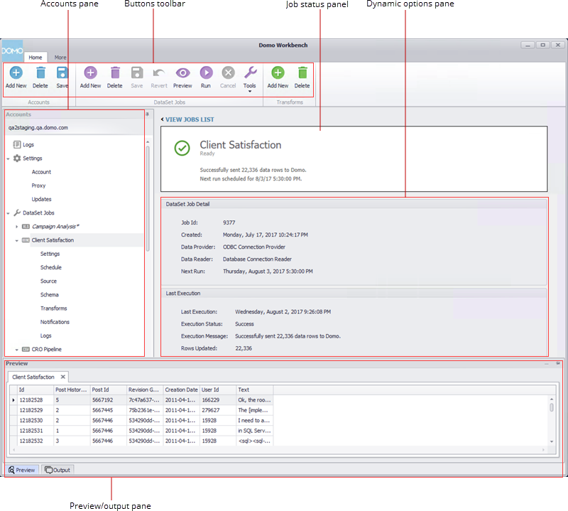 Understanding the Workbench 4 User Interface