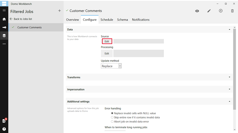 Rolling Back from Workbench 5 to Workbench 4 on ODBC Jobs with Connection Parameters