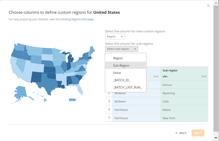 Creating a Map with Regions