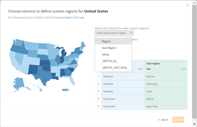 Creating a Map with Regions