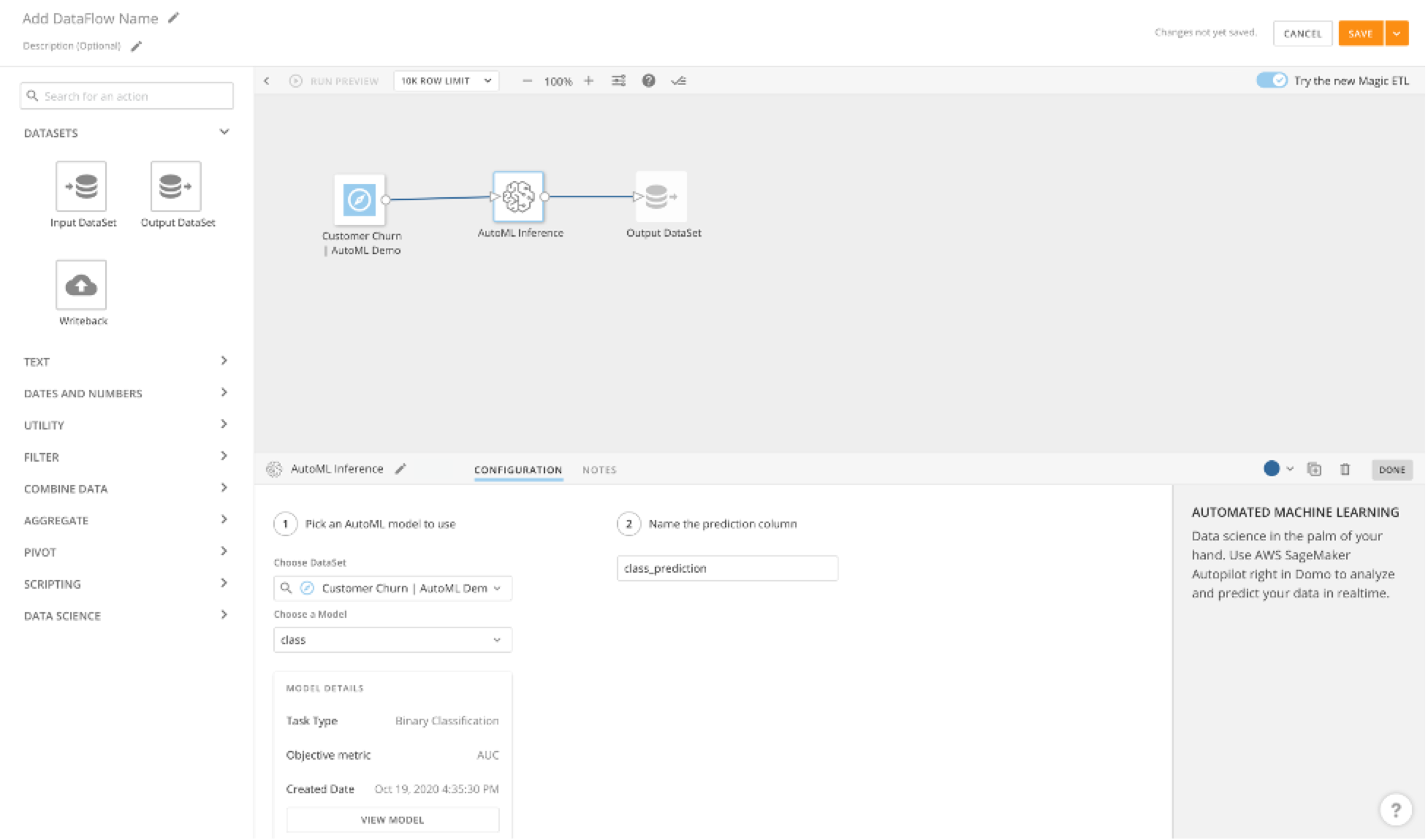 Magic ETL Tiles: Data Science