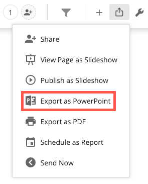 Exporting Dashboards to PDF or PowerPoint