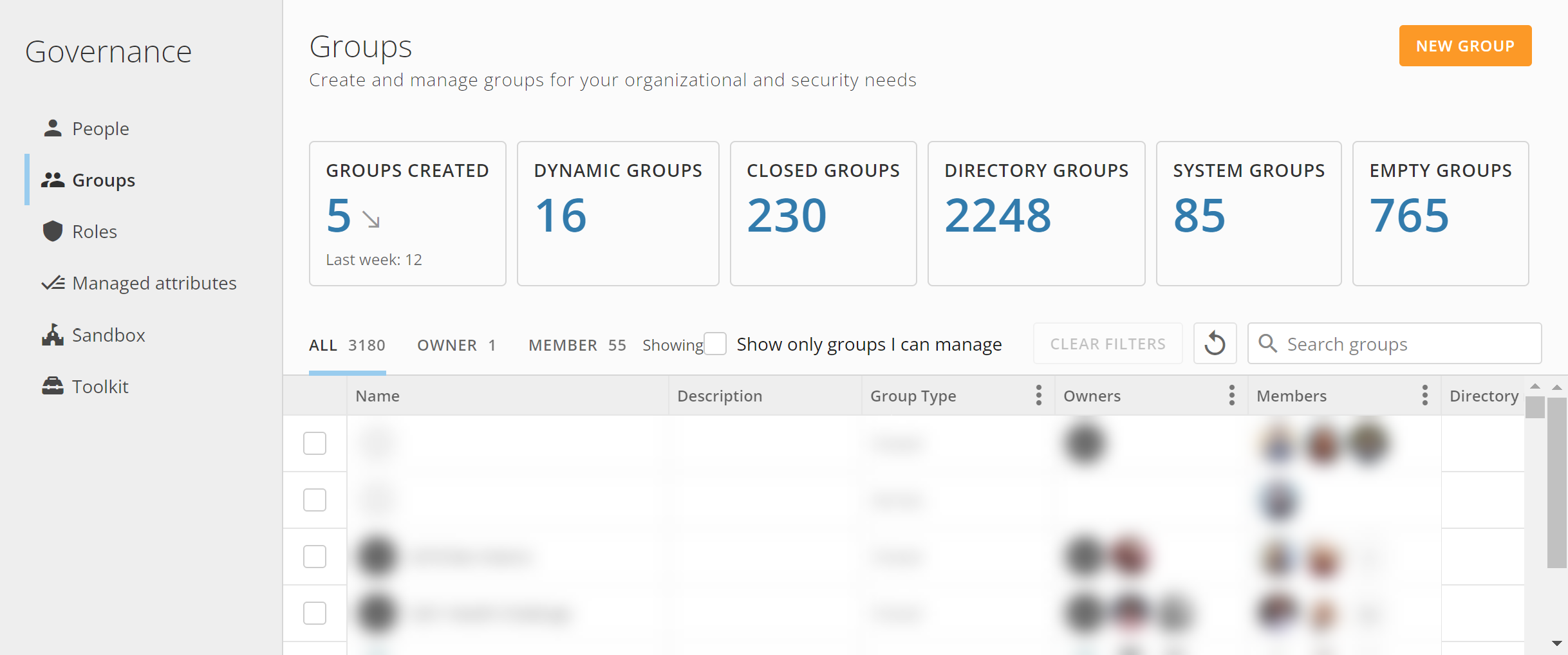 Creating and Managing User Groups