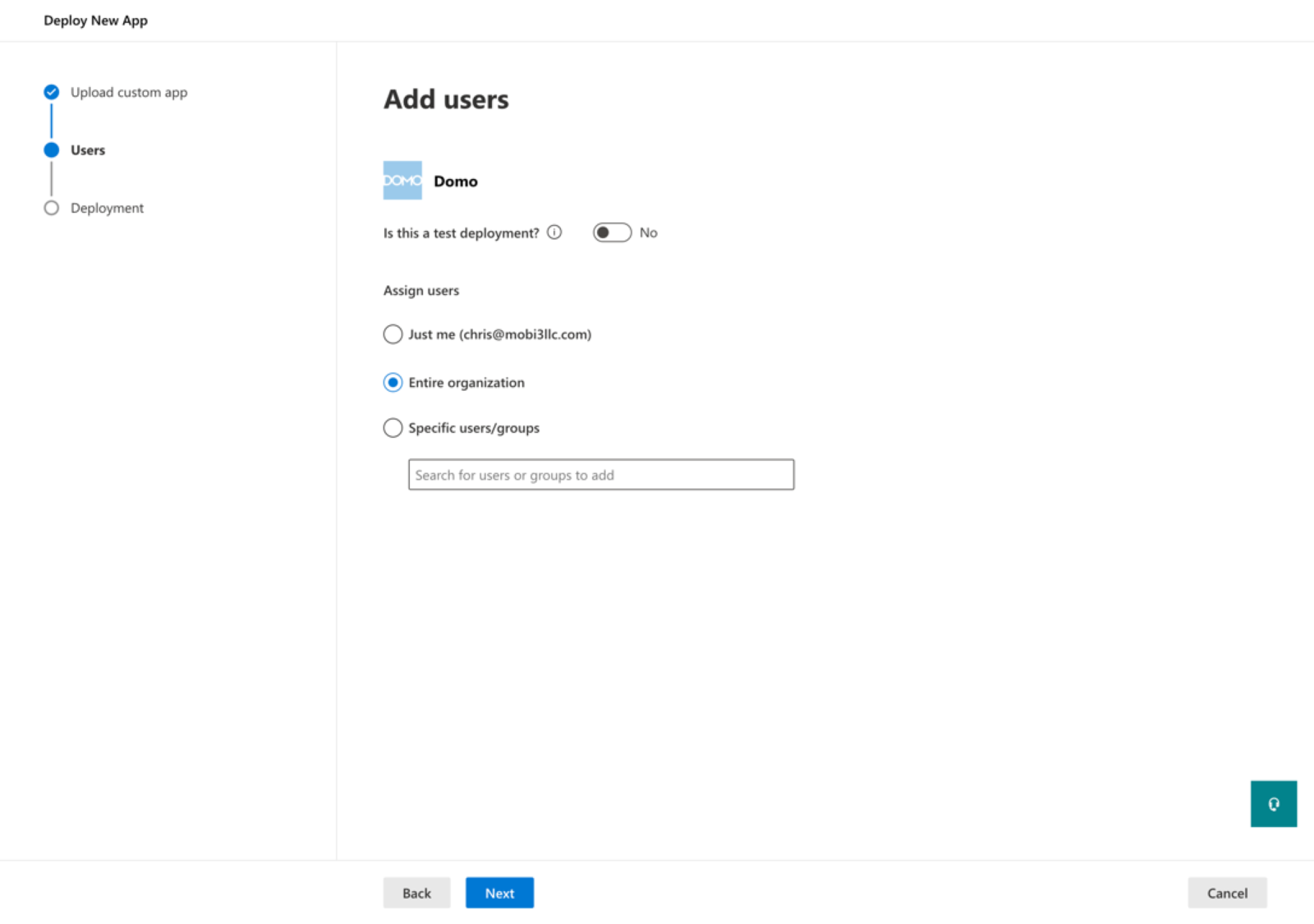 Domo Add-ins for Microsoft 365 Enterprise Installation Guide