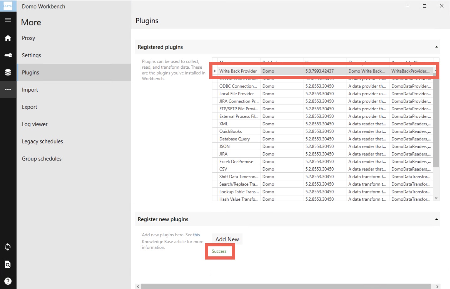 Manage Plugins in Workbench 5