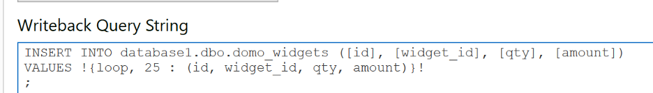 Workbench Writeback to ODBC